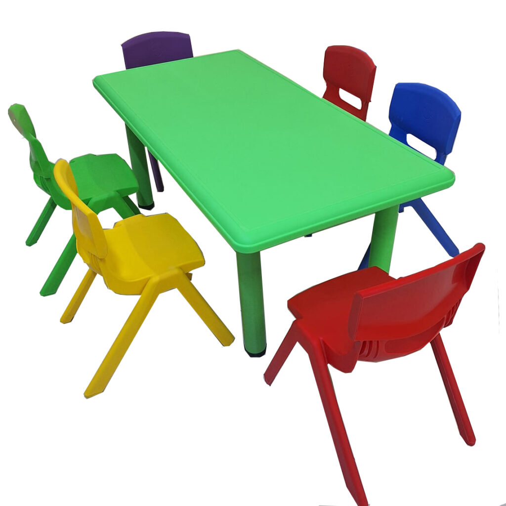 Set de mesa rectangular con 6 Sillas - Crecer Jugando